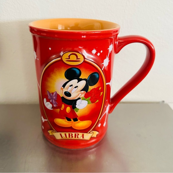 Disney | Dining | Disney Mickey Mouse Libra Zodiac Coffee Mug Red ...